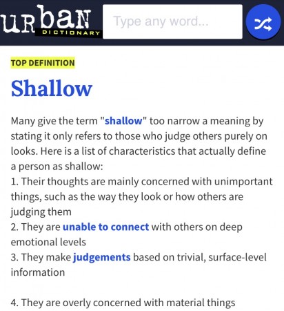 Are you a shallow person? - theDIBB